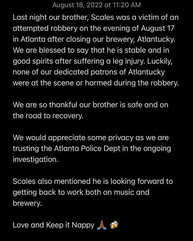 What happened to Nappy Roots' Rapper Fish Scales?